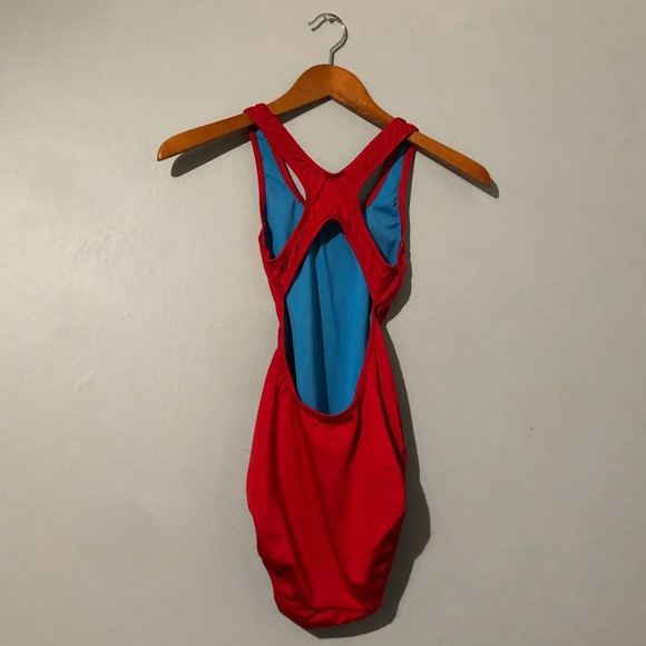 Water Safety Products | Swim | One Piece Red Lifeguard Bathing Suit D ...